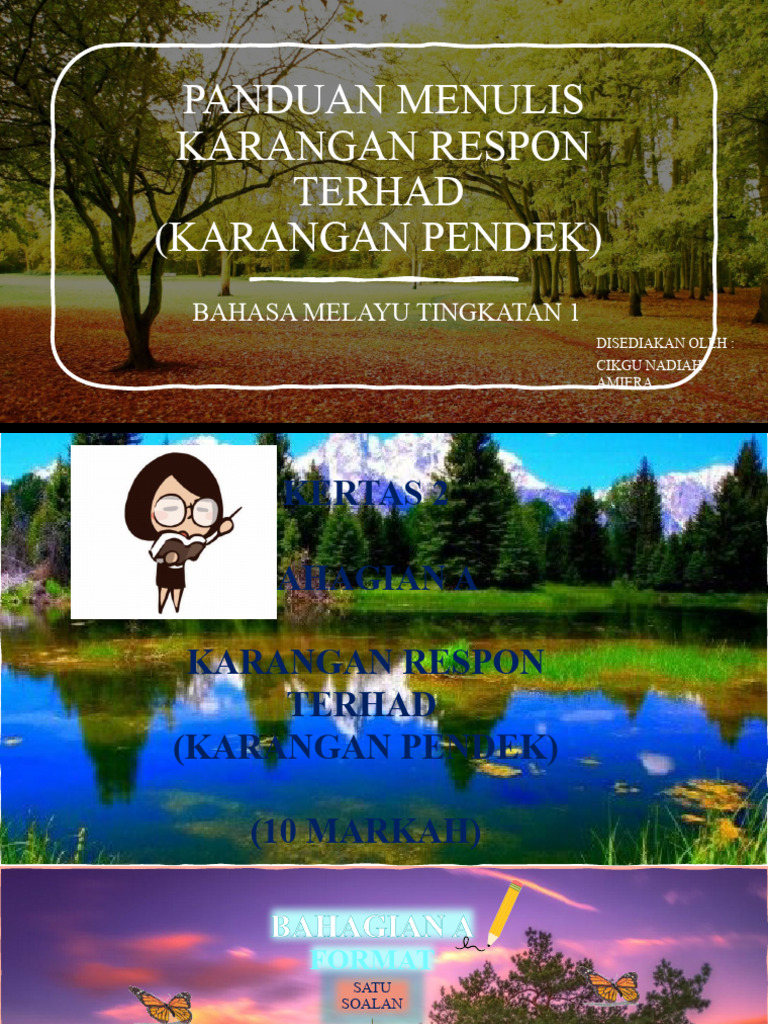 Panduan Karangan Respon Terhad Tingkatan 1 | PDF