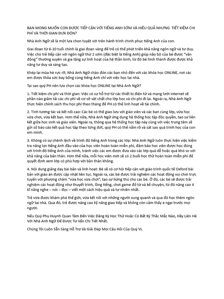 Chiêu sinh khóa học | PDF