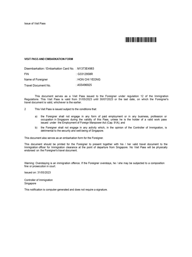 Surat cancel permit | PDF