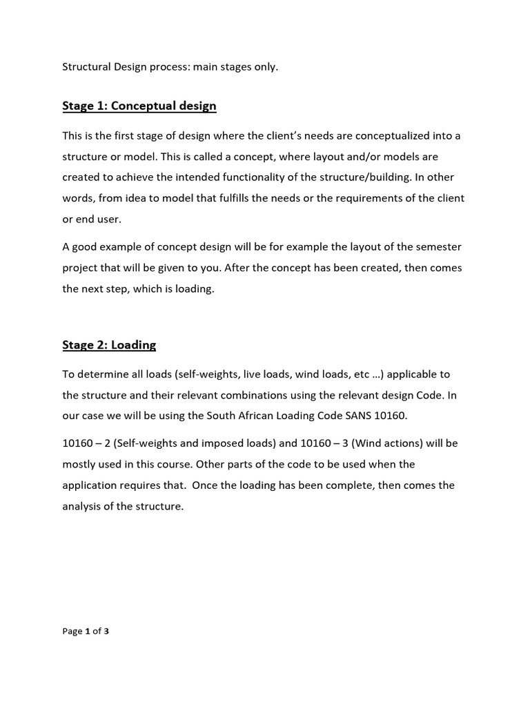 Structural Design Process Overview | PDF | Force | Mechanical Engineering
