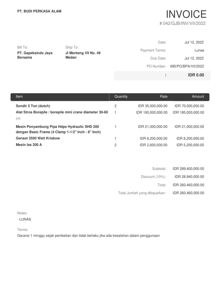 Invoice # 042 - GJB - INV - VII - 2022 | PDF