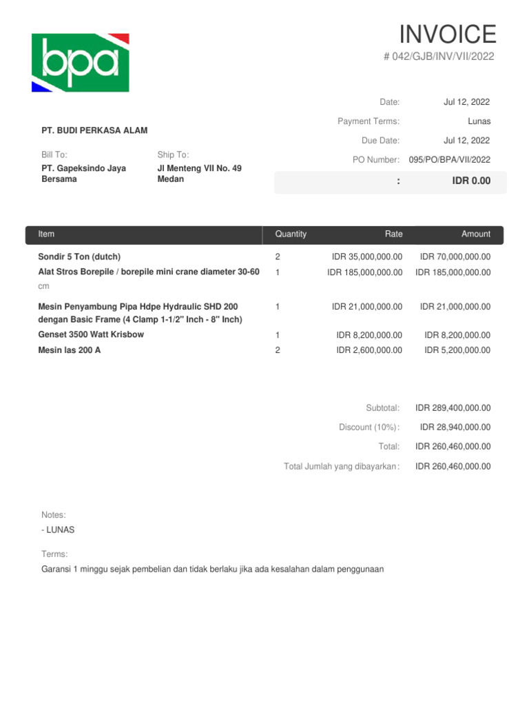 Invoice # 042 - GJB - INV - VII - 2022 | PDF