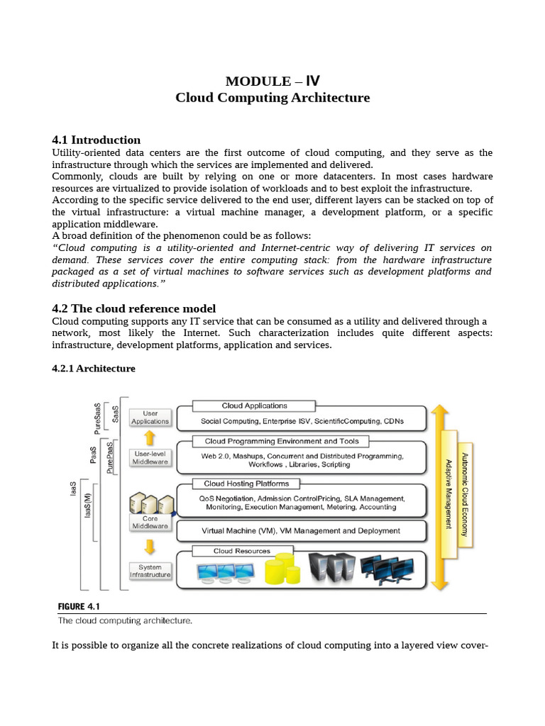 Cloud MOD-4 Part 1 | PDF | Cloud Computing | Software As A Service