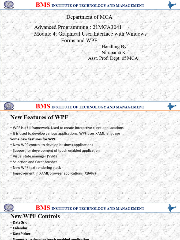 Module 4 Pdf Extensible Application Markup Language Windows Presentation Foundation