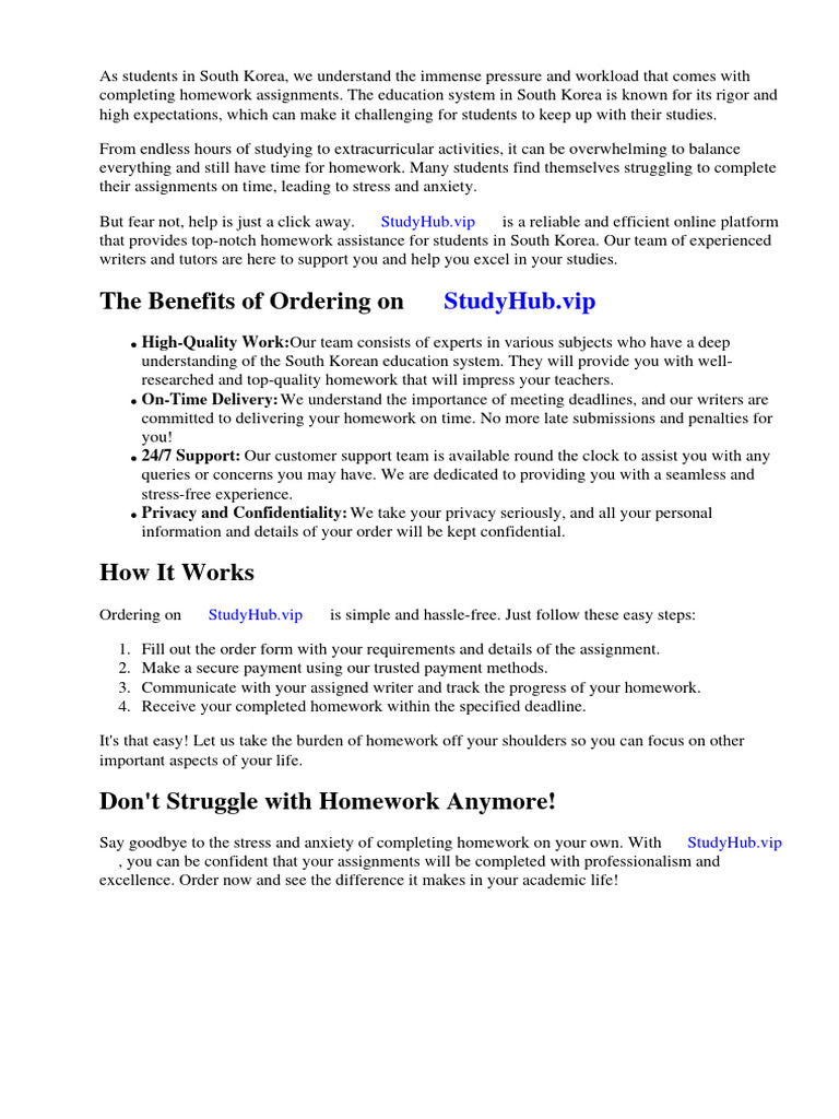 South Korea Homework | Download Free PDF | Korean Language | English ...
