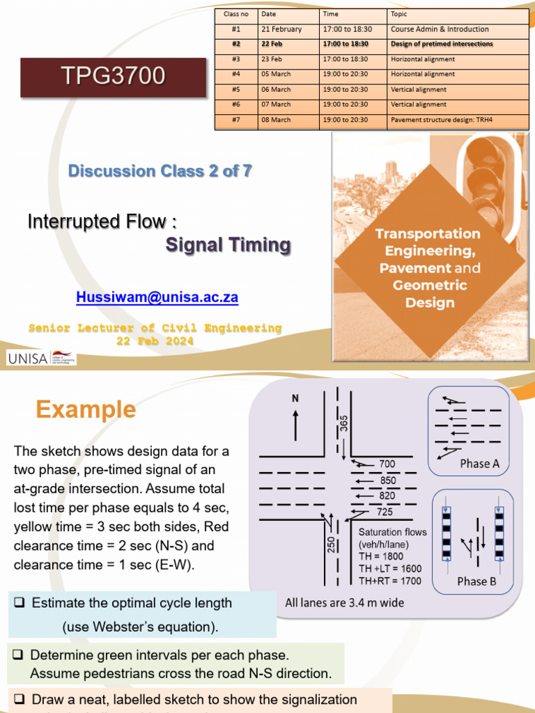 Class#2 - TPG3700 - 22 Feb - Signal Timing | PDF