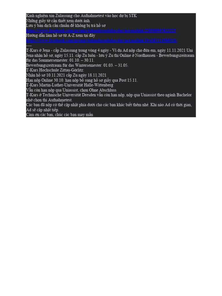 kinh nghiệm xin ZU | PDF