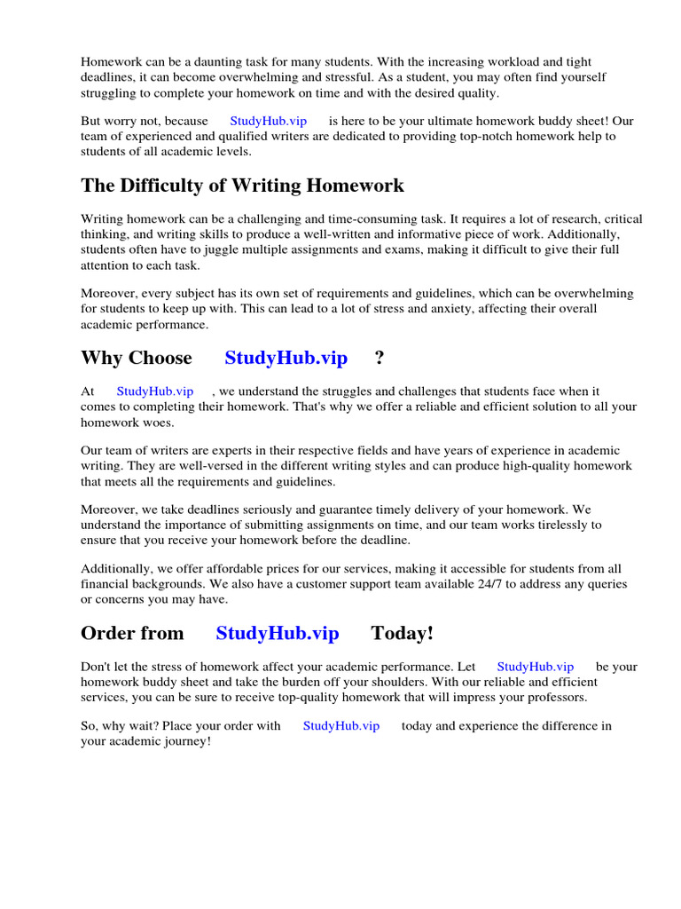 Homework Buddy Sheet | PDF | Homework | Safari (Web Browser)