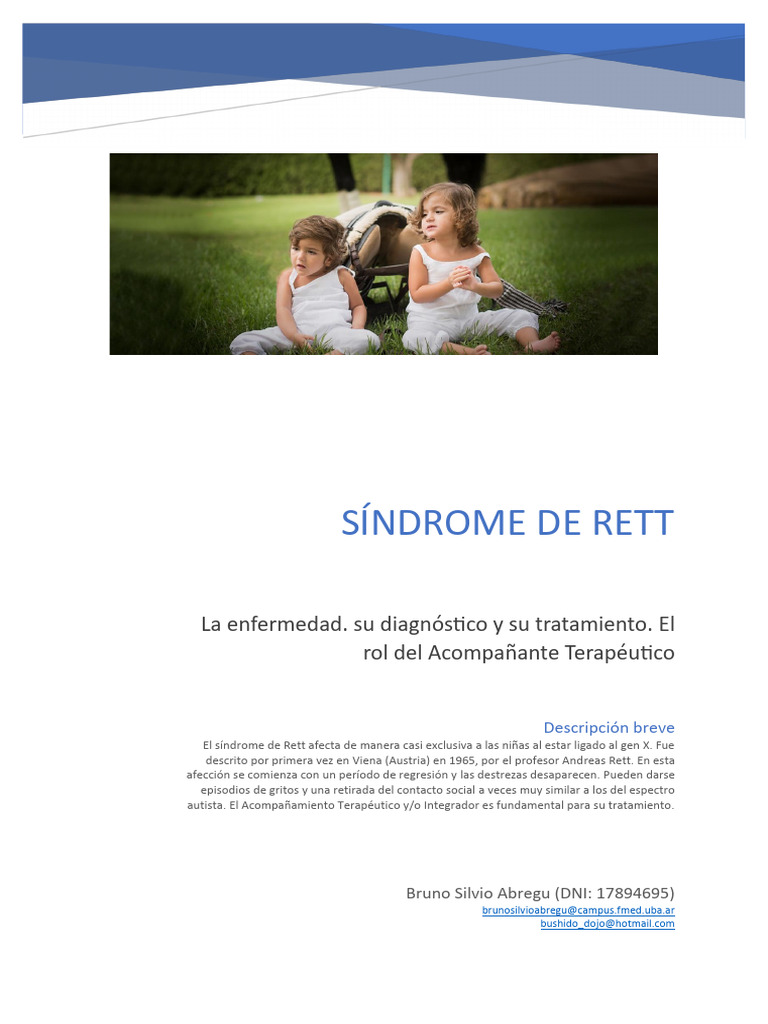 Qué Es El Síndrome de Rett Abregu, Silvio | PDF | Espectro autista | Terapia física