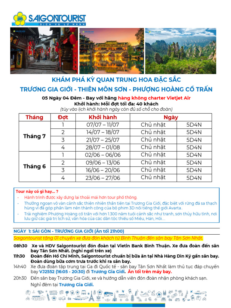 Phượng Hoàng Cổ Trấn (5N) - Trương Gia Giới (HKVJ) - Khởi hành chủ nhật ...