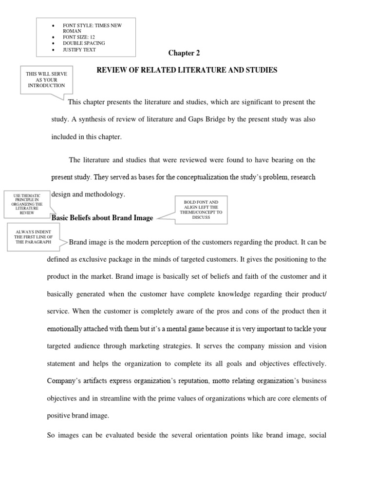 sample-format-Chapter-2-RRL | PDF | Brand | Marketing