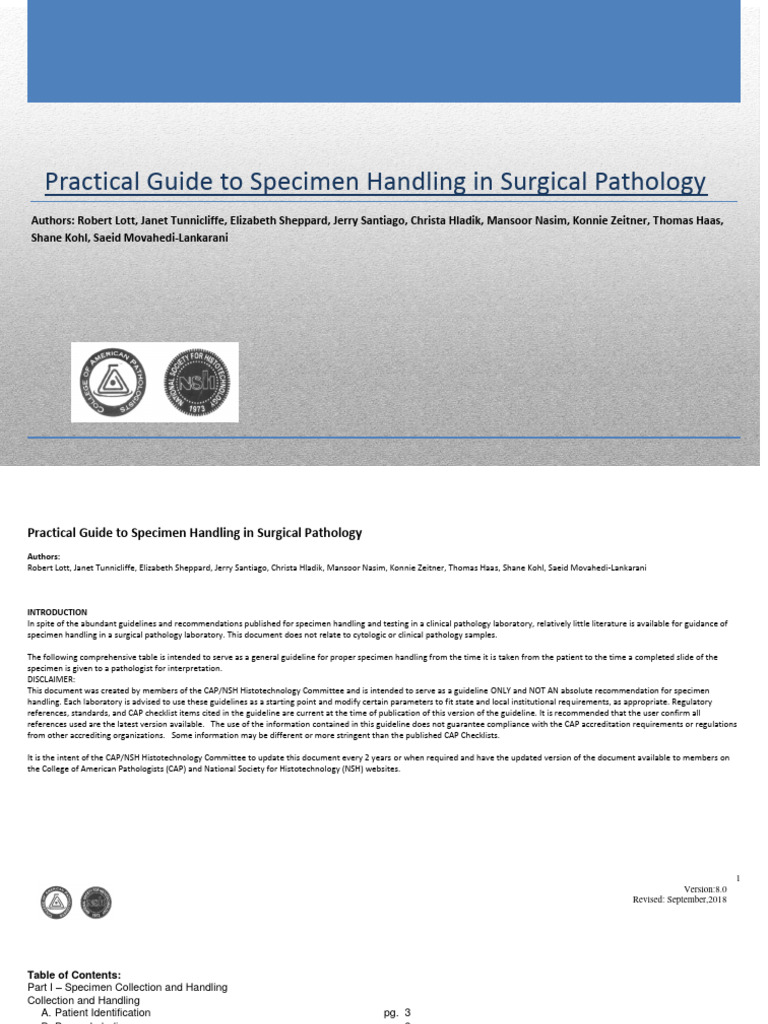 practical-guide-specimen-handling | PDF | Medical Laboratory | Medical ...