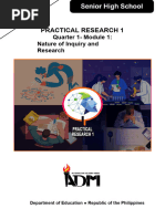 Practical Research 1 - Quarter 1 - Module 1 - Nature and Inquiry of ...