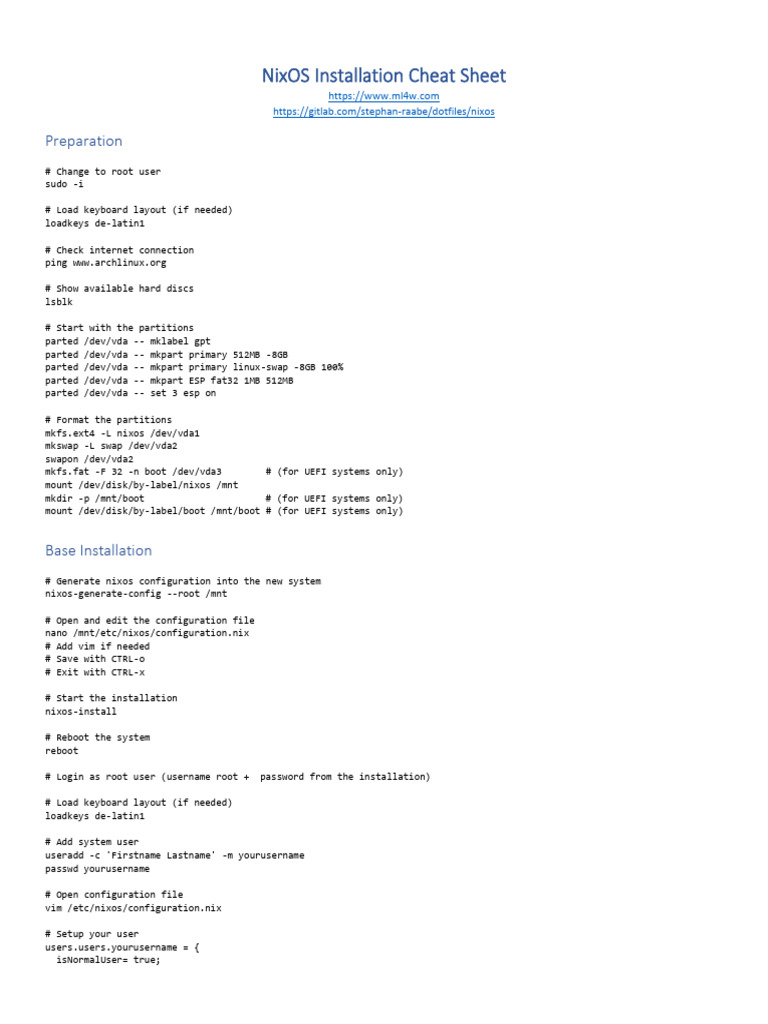 NixOS Installation Guide | PDF | Games & Activities | Computers