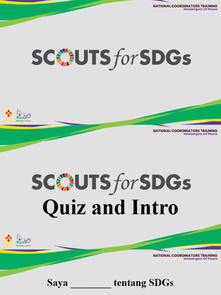 NCT SLIDES - Scouts For SDGs | PDF