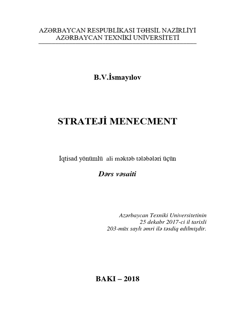 Strateji Menecment | PDF