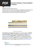 ICSI Executive Programme Syllabus 2022 | PDF | Financial Audit | Taxes