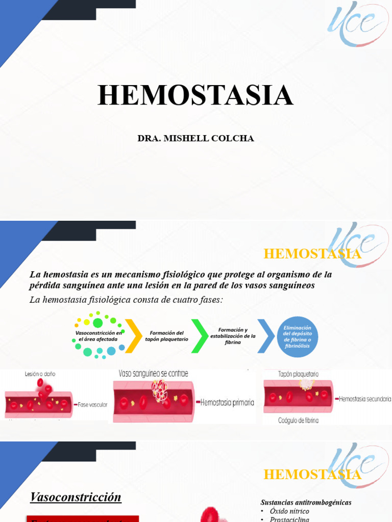 Hemostasia: Fases y Factores Clave | PDF | Hemostasia | Coagulación