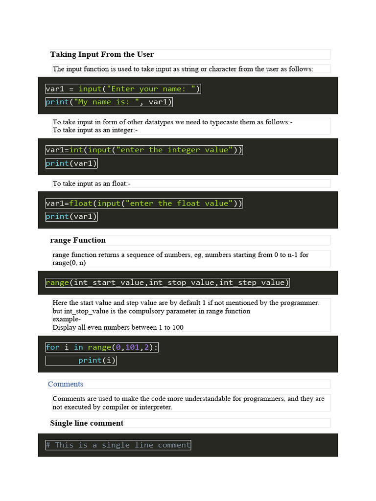 Python Cheatsheet Pdf Class Computer Programming Control Flow 1289