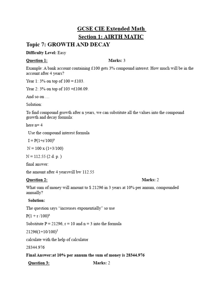 Growth and Decay-5 | PDF | Interest | Compound Interest