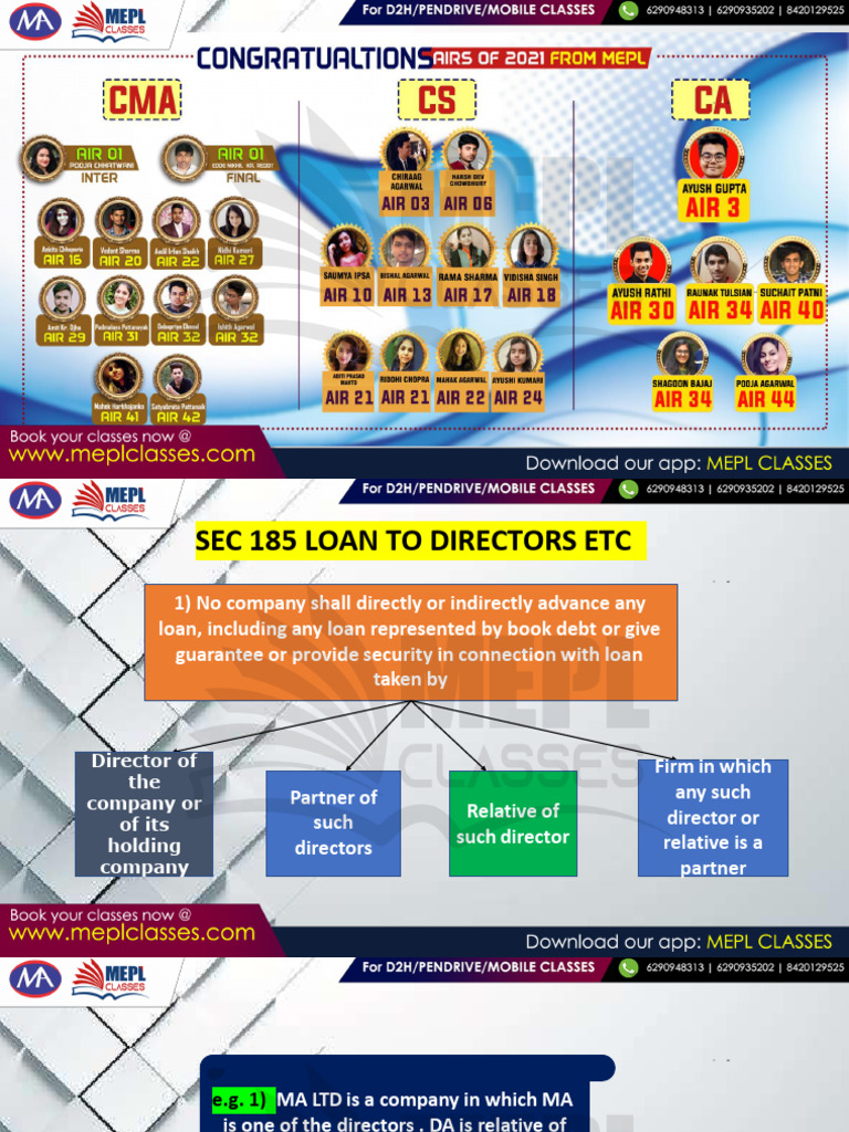 Sec-185 Loan of Director | PDF | Loans | Securities (Finance)