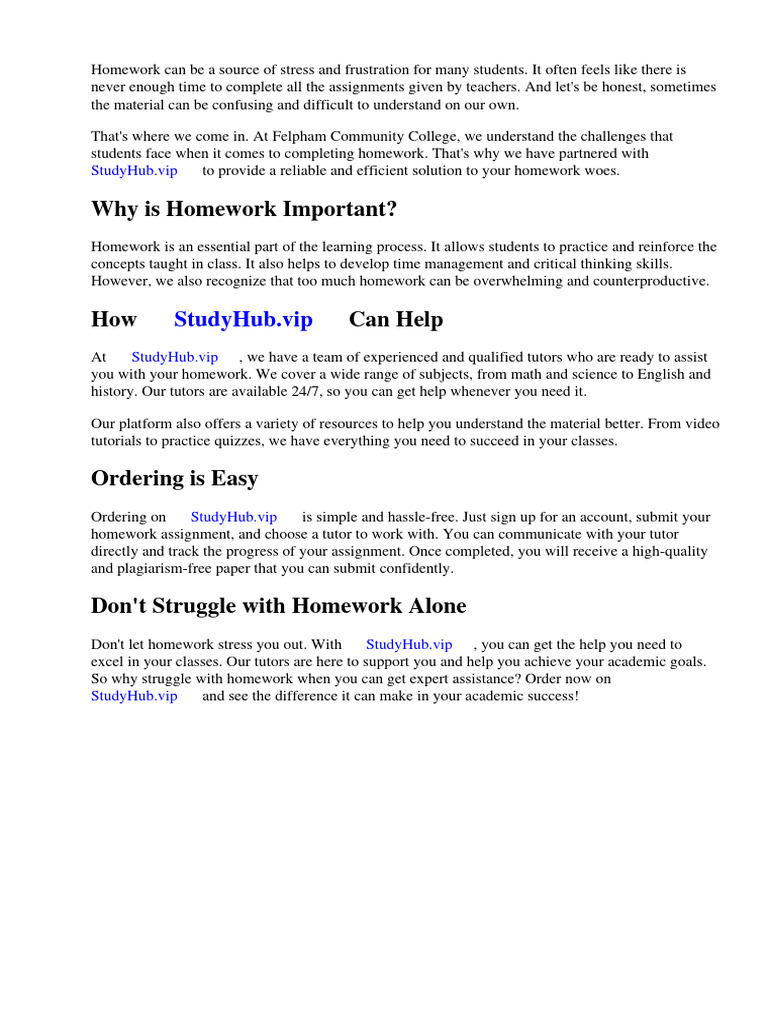 Felpham Community College Homework | Download Free PDF | Homework | Schools