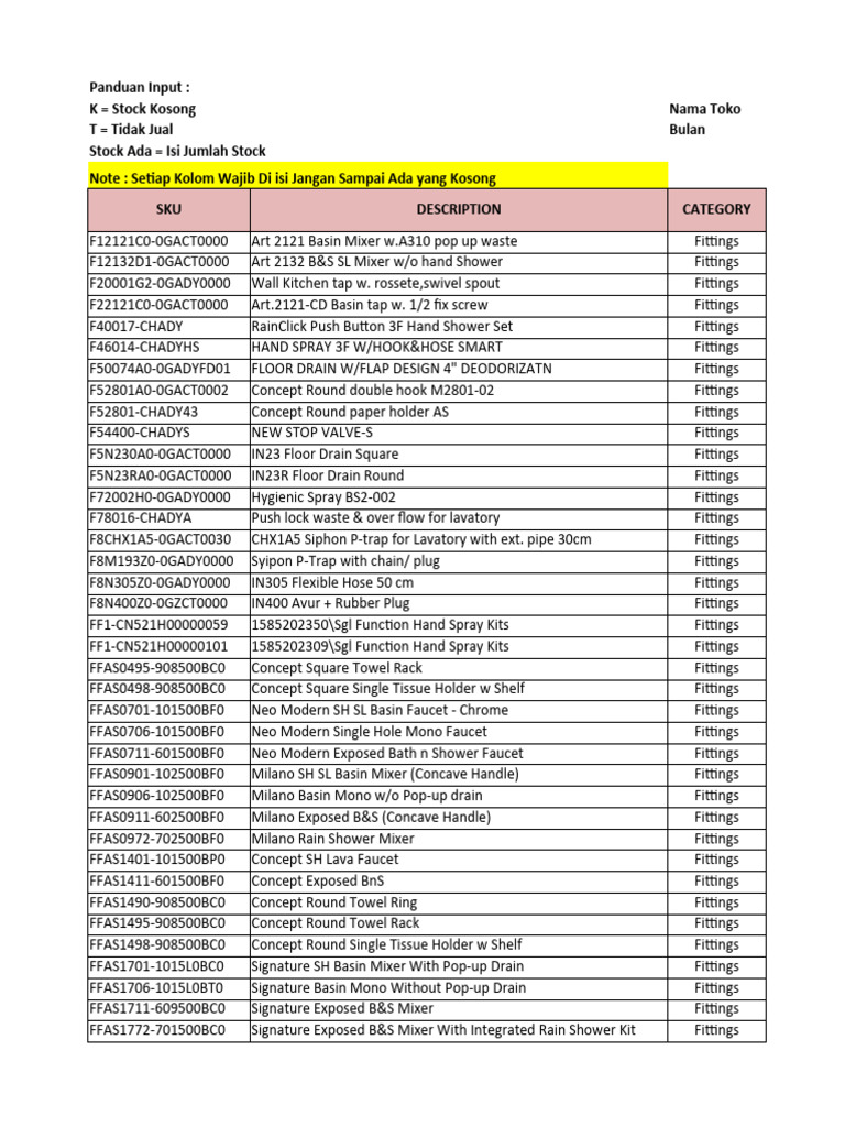 Sba Meruya Weekly 1oktober 2023 | PDF | Tap (Valve) | Shower