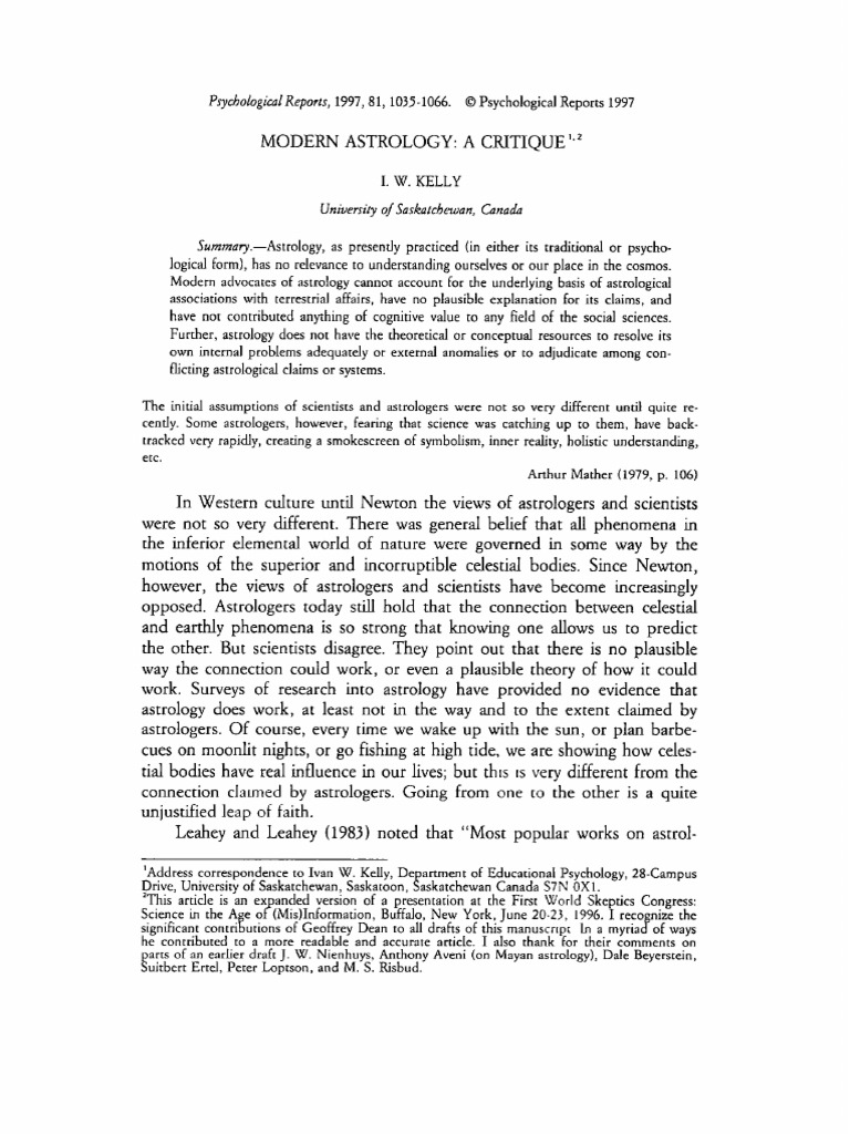 pr0 1997 81 3 1035 | PDF | Astrology | Planets In Astrology