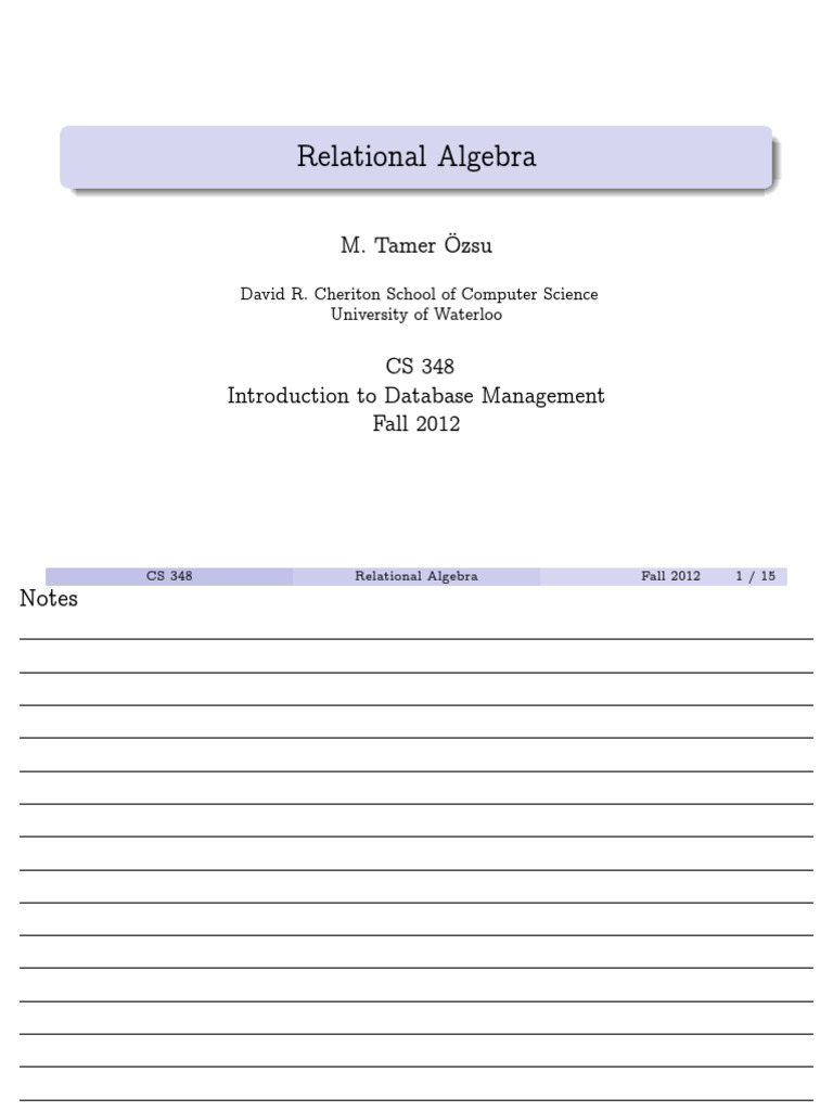 4a-algebra-handout-notes | PDF | Relational Model | Data Management