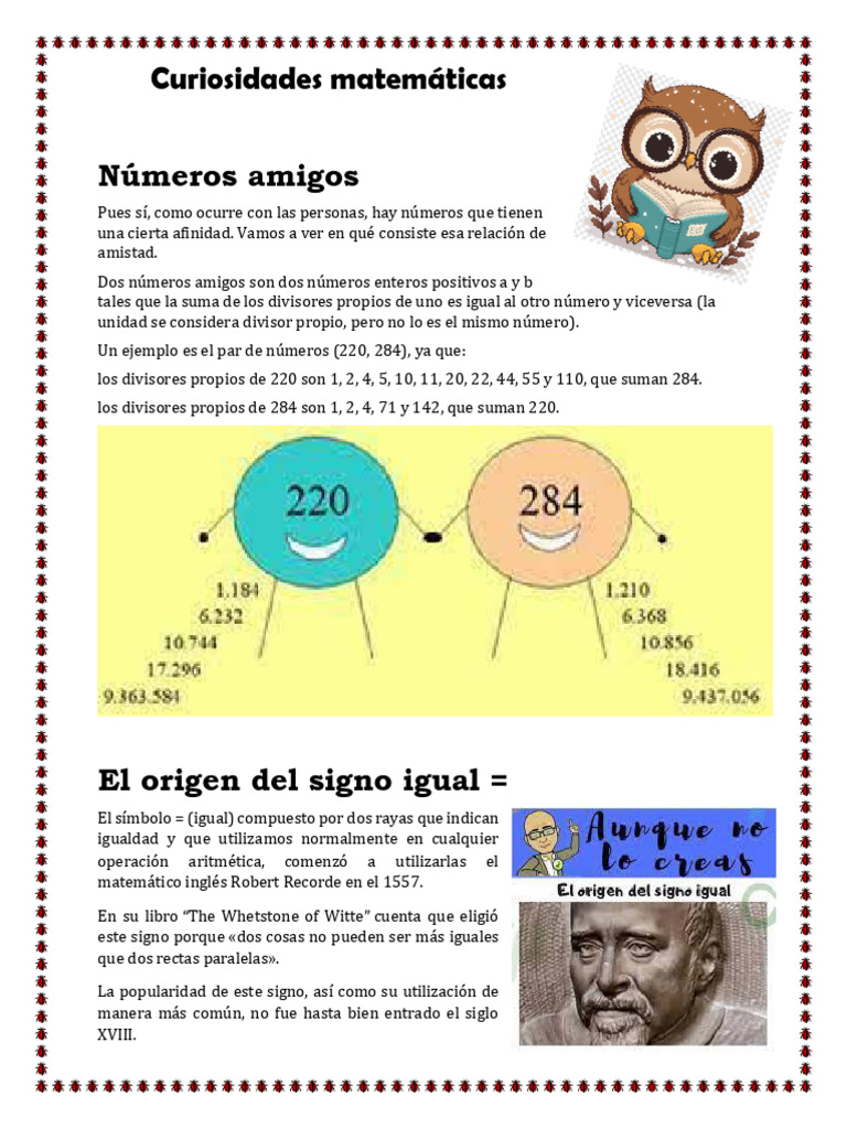 Curiosidades Matemáticas | PDF | Números | Matemáticas