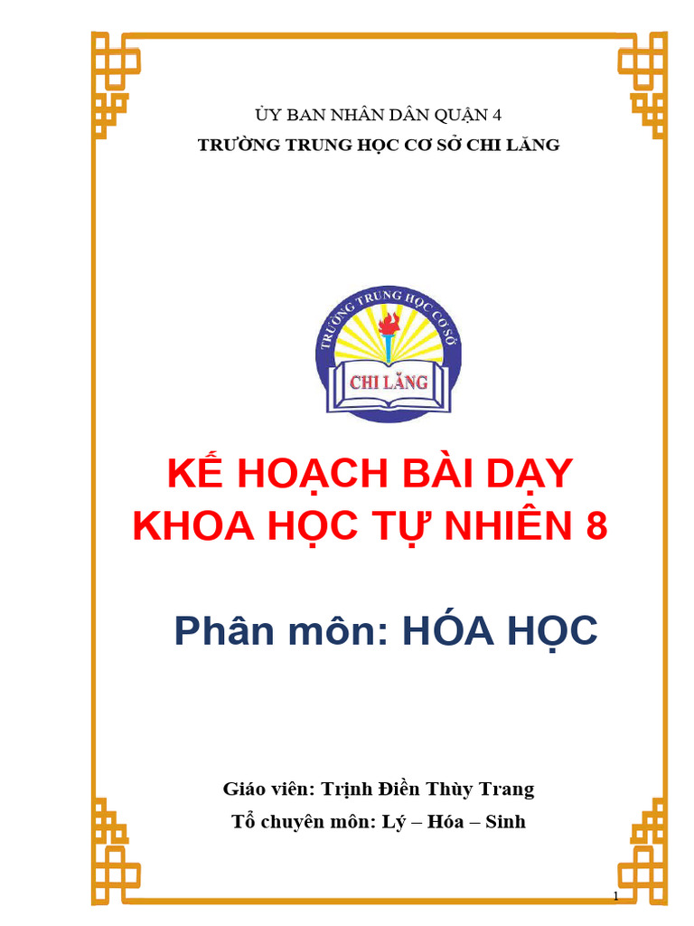 Khtn 8 Ke Hoach Bai Day Khtn 8 2024 Phan Hoa | PDF