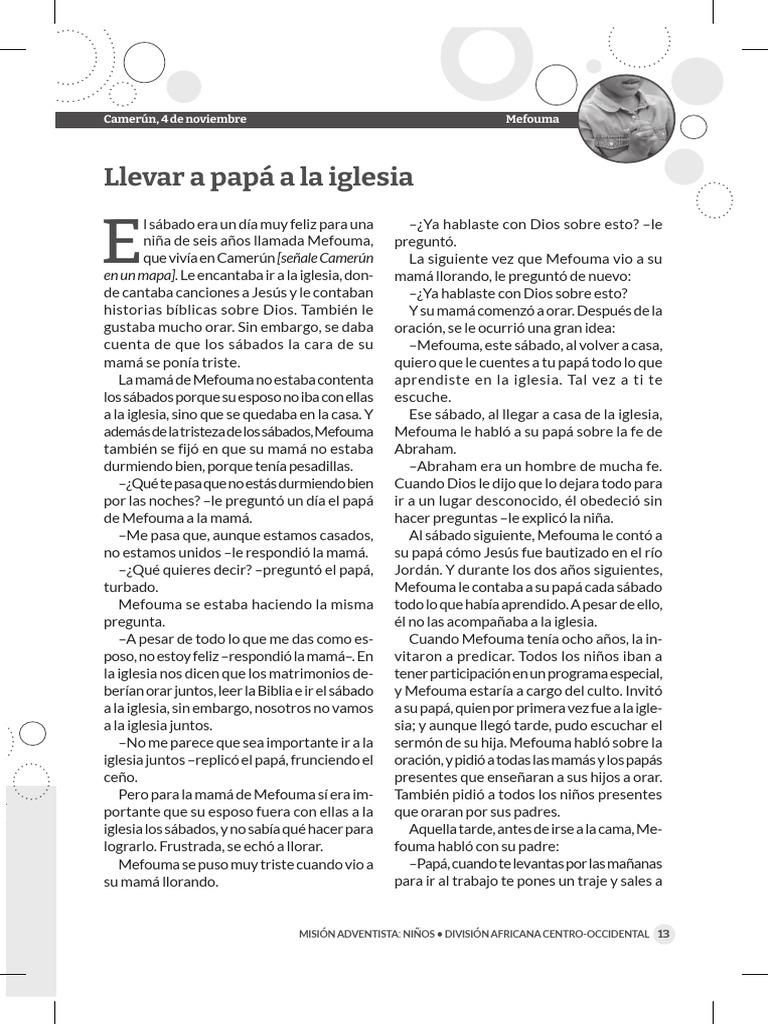 5 Camerún, 4 de Noviembre Mefouma | PDF | Oración