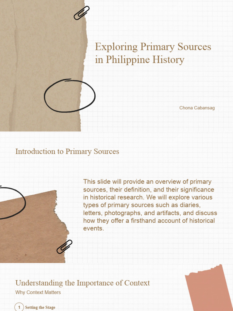 Exploring Primary Sources in Philippine History | PDF | Primary Sources | Philippines