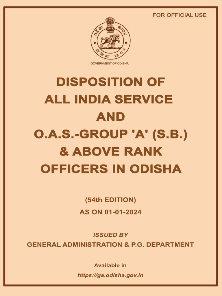 Sr. OAS + AIS Disposition - 2024 | PDF | Government Of India | Government