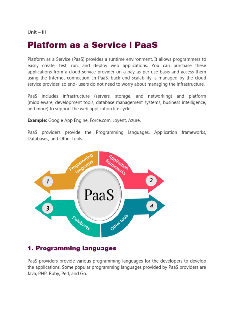 Unit Iii Pdf Cloud Computing Software As A Service