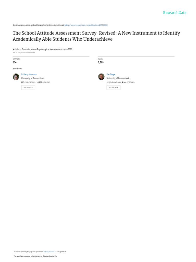 The_School_Attitude_Assessment_Survey-Revised_A_Ne (1) | PDF | Attitude ...