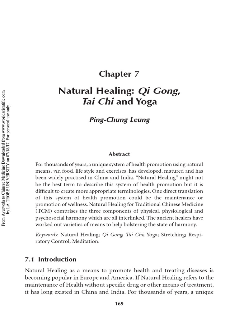 Natural Healing: Qi Gong,: Tai Chi and Yoga | PDF | Qi | Qigong