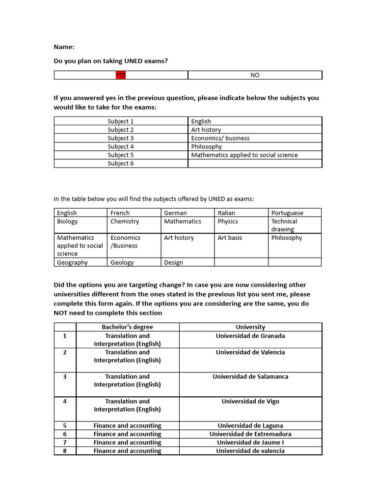 UNED Exams/universities - Updated Versions | PDF | Liberal Arts ...