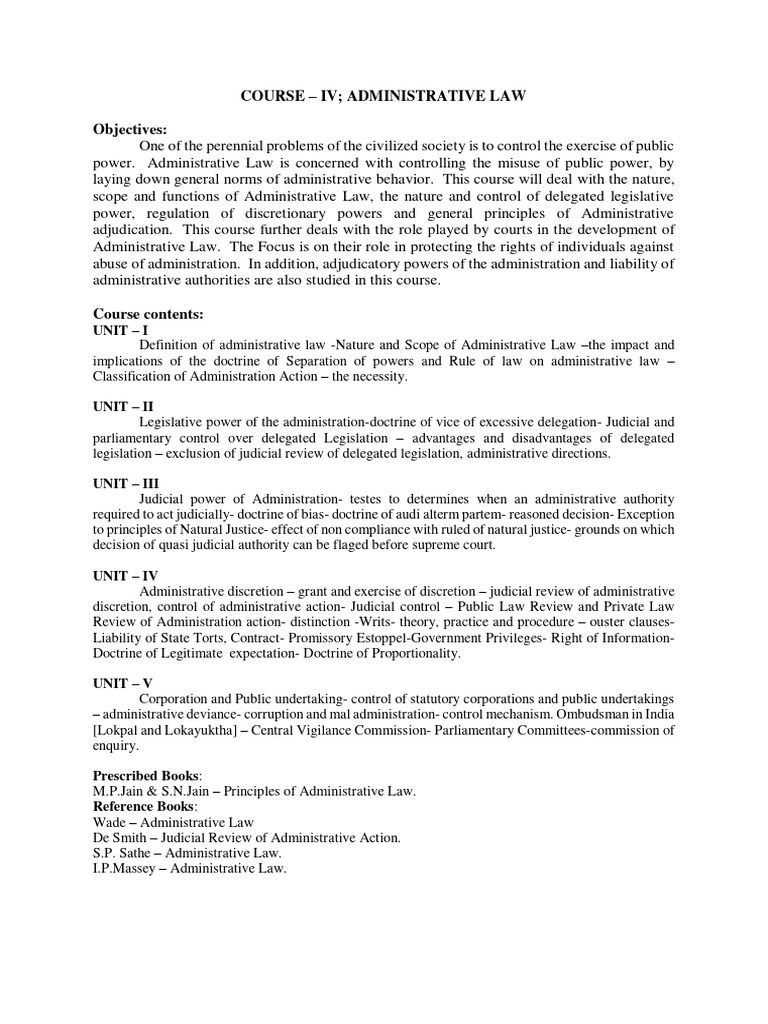 Administrative Law Notes | PDF | Administrative Law | Rule Of Law