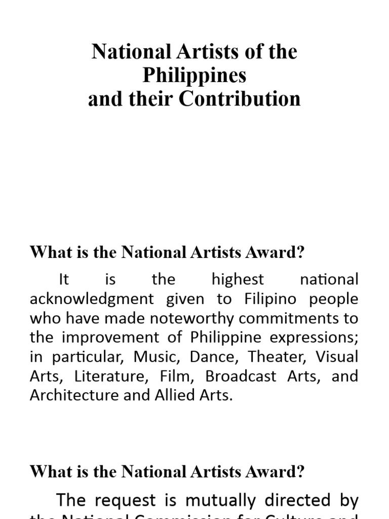5 National Artists of The Philippines | PDF | The Arts | Philippines