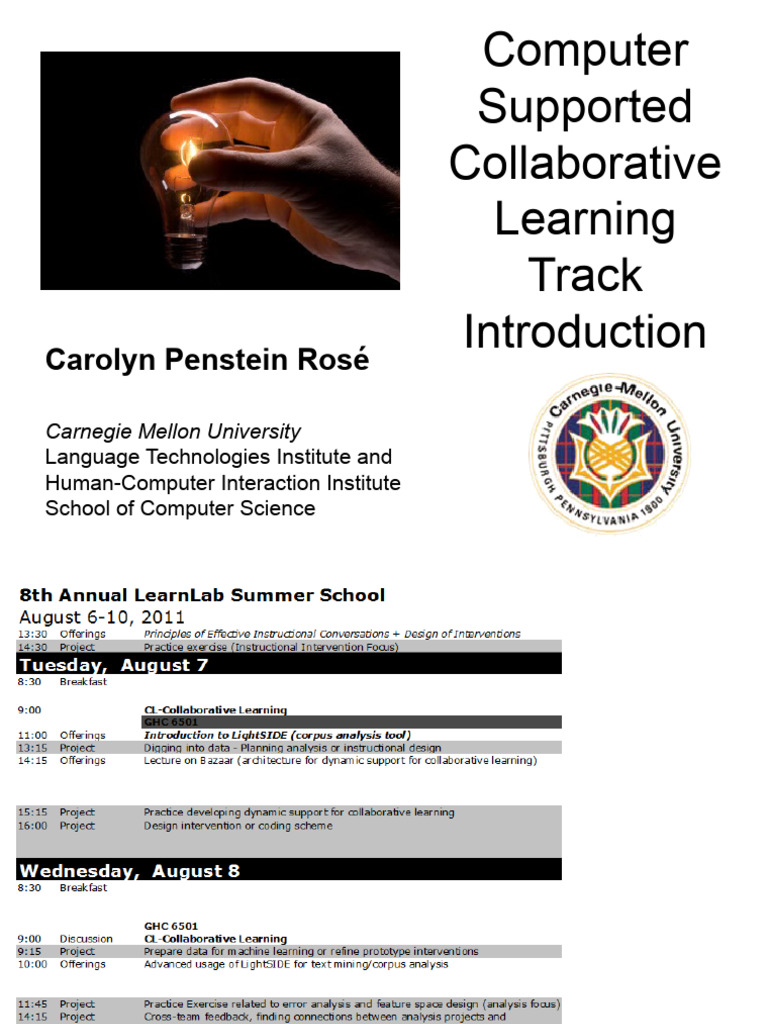 CSCL Plenary ForPacket | PDF | Learning | Design