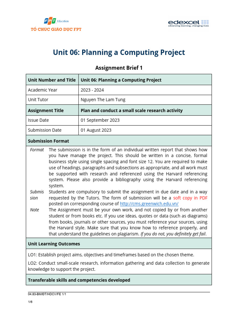 Unit 06 - Assignment Brief 1 - Big Data | PDF | Big Data | Data