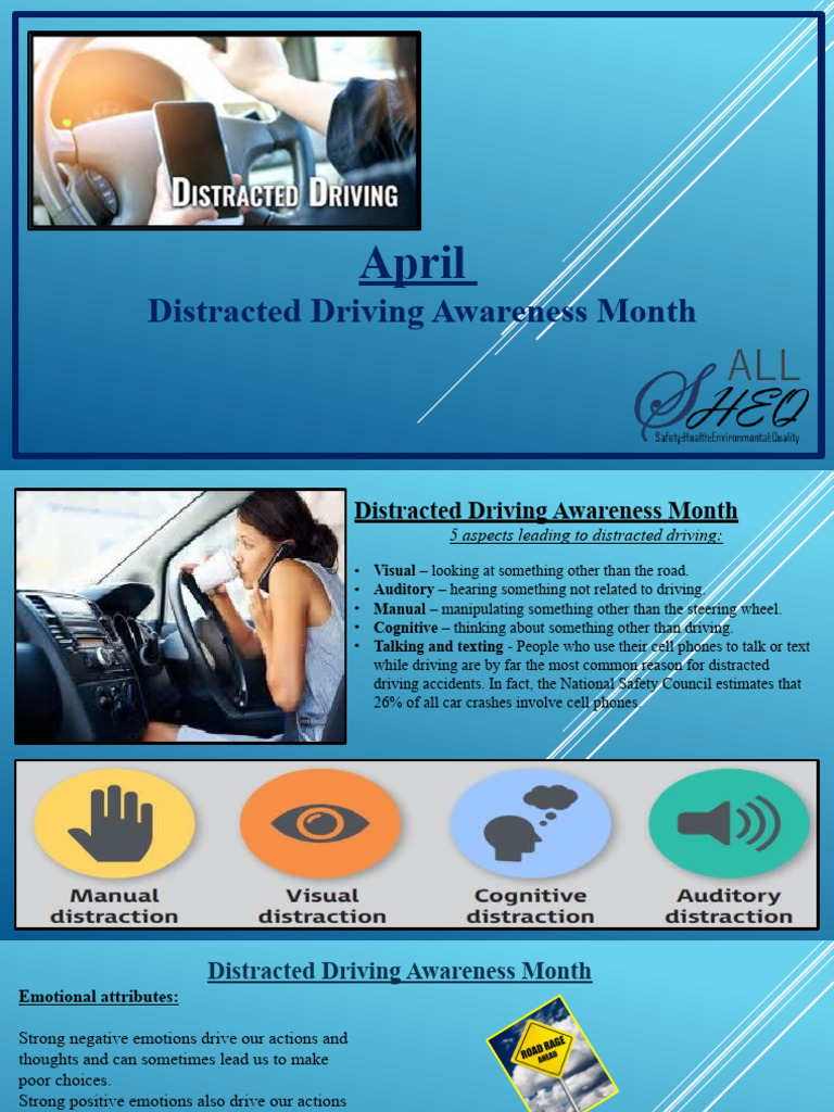 Distracted Driving Awareness Presentation | PDF | Traffic Collision ...