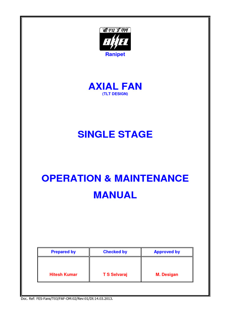 FD Fan | PDF | Valve | Bearing (Mechanical)
