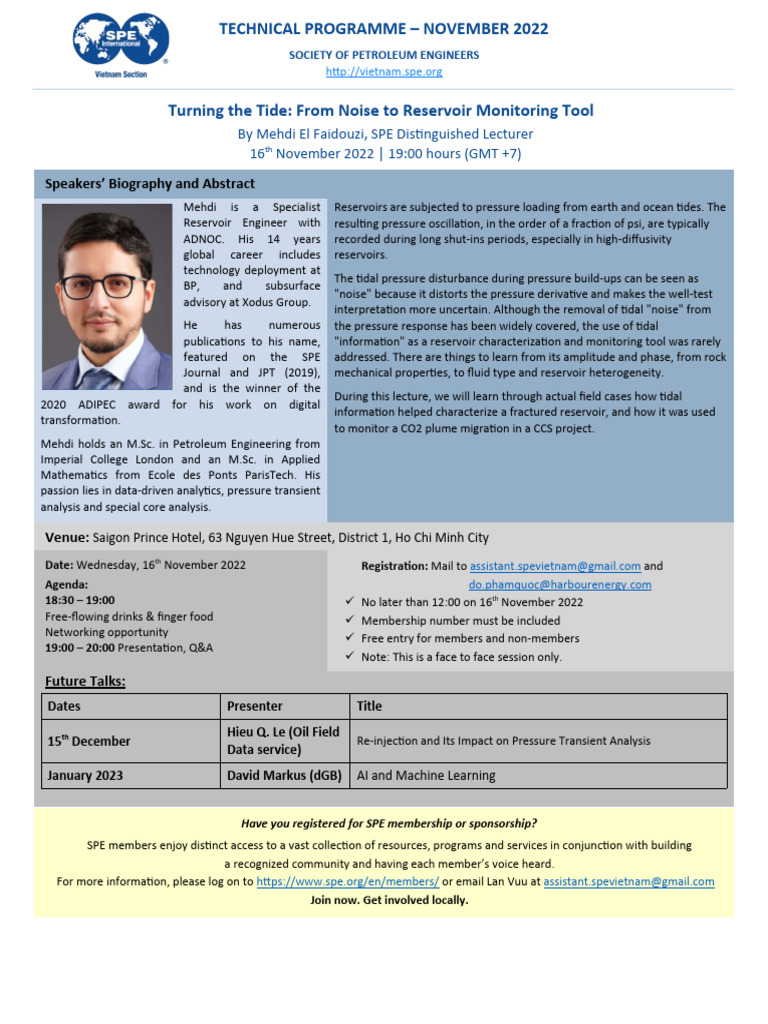 Flyer TechTalk 16NOV2022 | PDF | Petroleum Reservoir