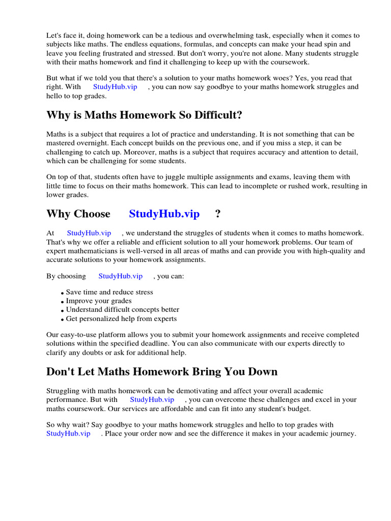 Do My Maths Homework Online | PDF | Mathematics | Homework