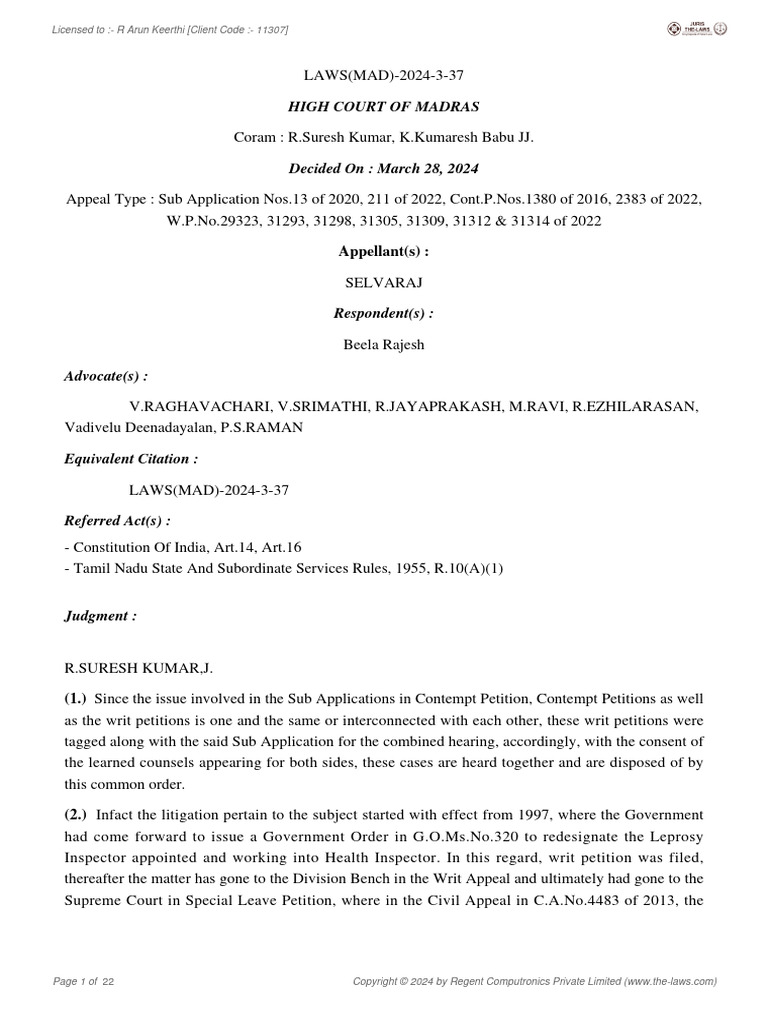 Laws (Mad) 2024 3 37 | PDF | Appeal | Certiorari