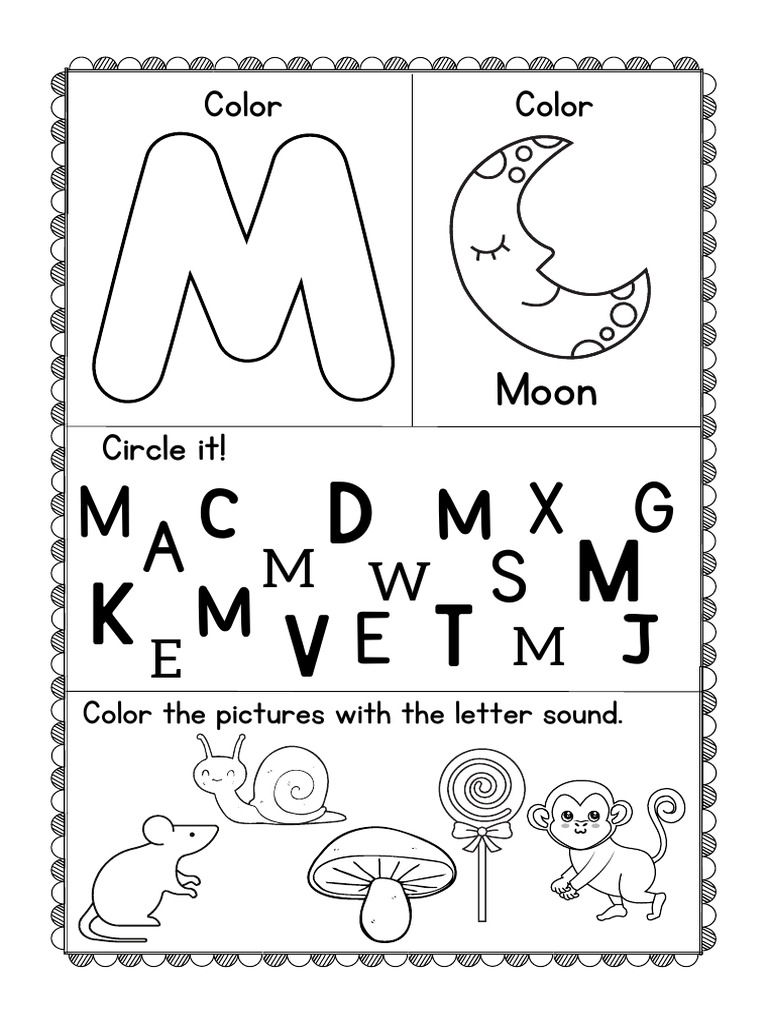Phonics M Worksheet Activity | PDF