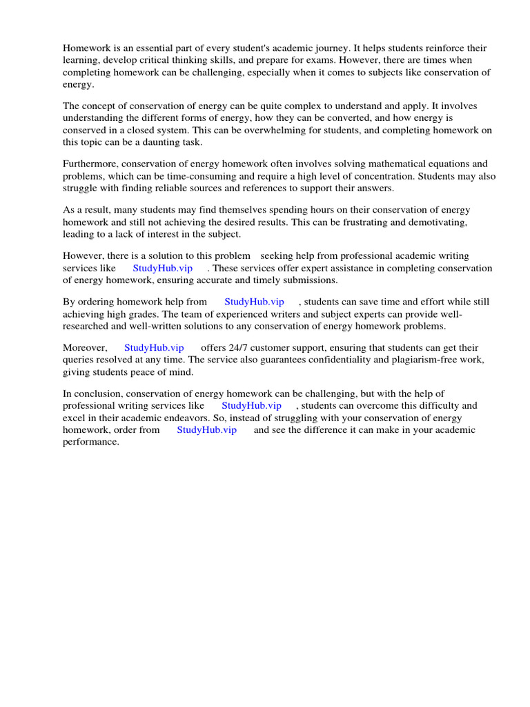 Conservation of Energy Homework | PDF | Homework | Physics