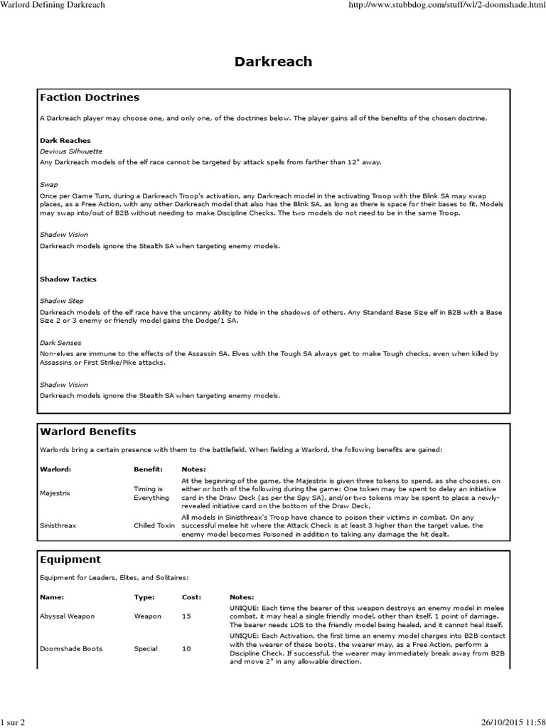 Darkreach Faction Doctrines | Download Free PDF | Elf (Dungeons & Dragons)